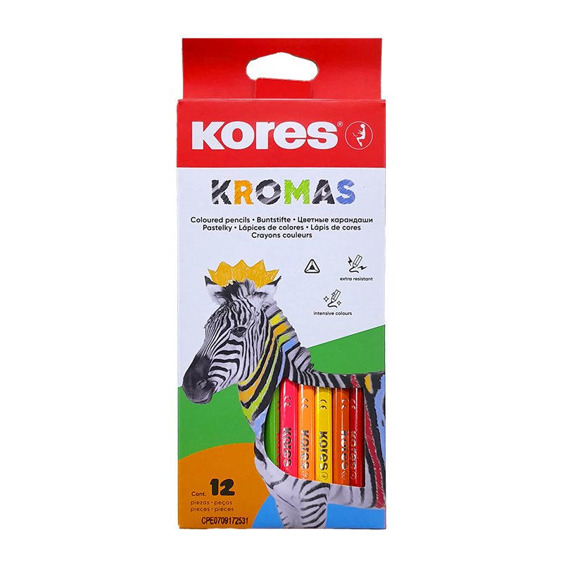 COLORES TRIANGULARES KROMAS x12PZS | Mundo Escolar MGTA